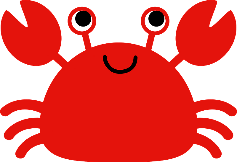 Smiling Crab - Free vector clipart images on creazilla.com