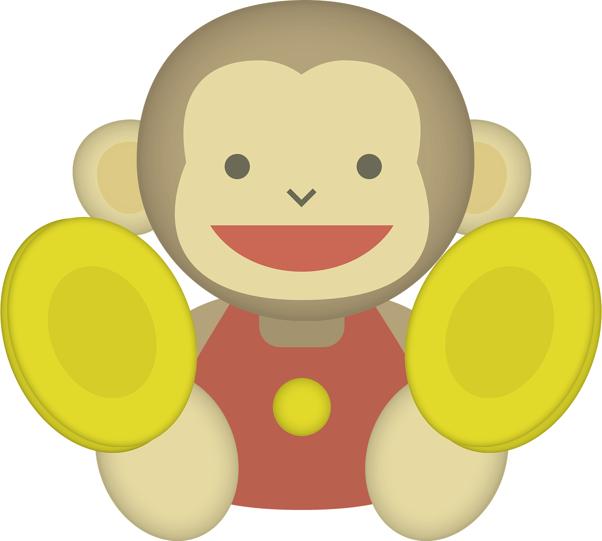 Monkey With Cymbals Drawing