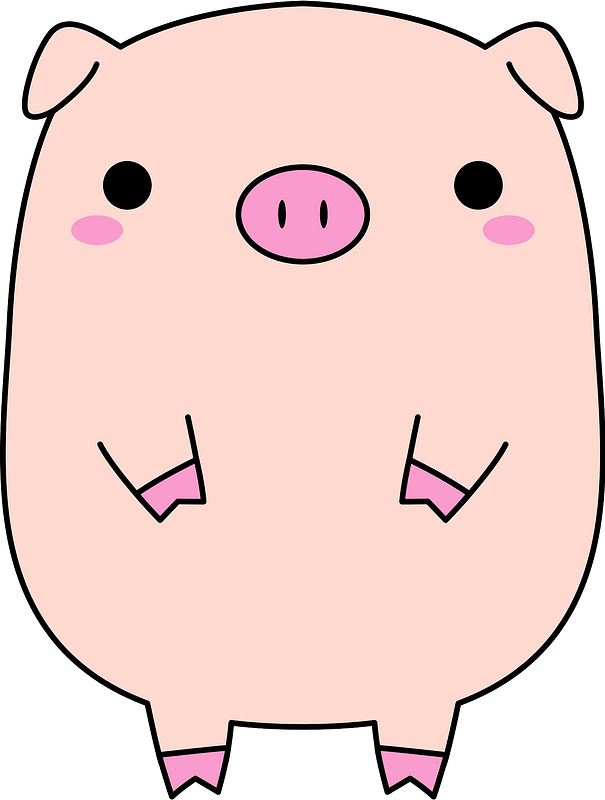 Square Pig clipart. Free download transparent .PNG | Creazilla