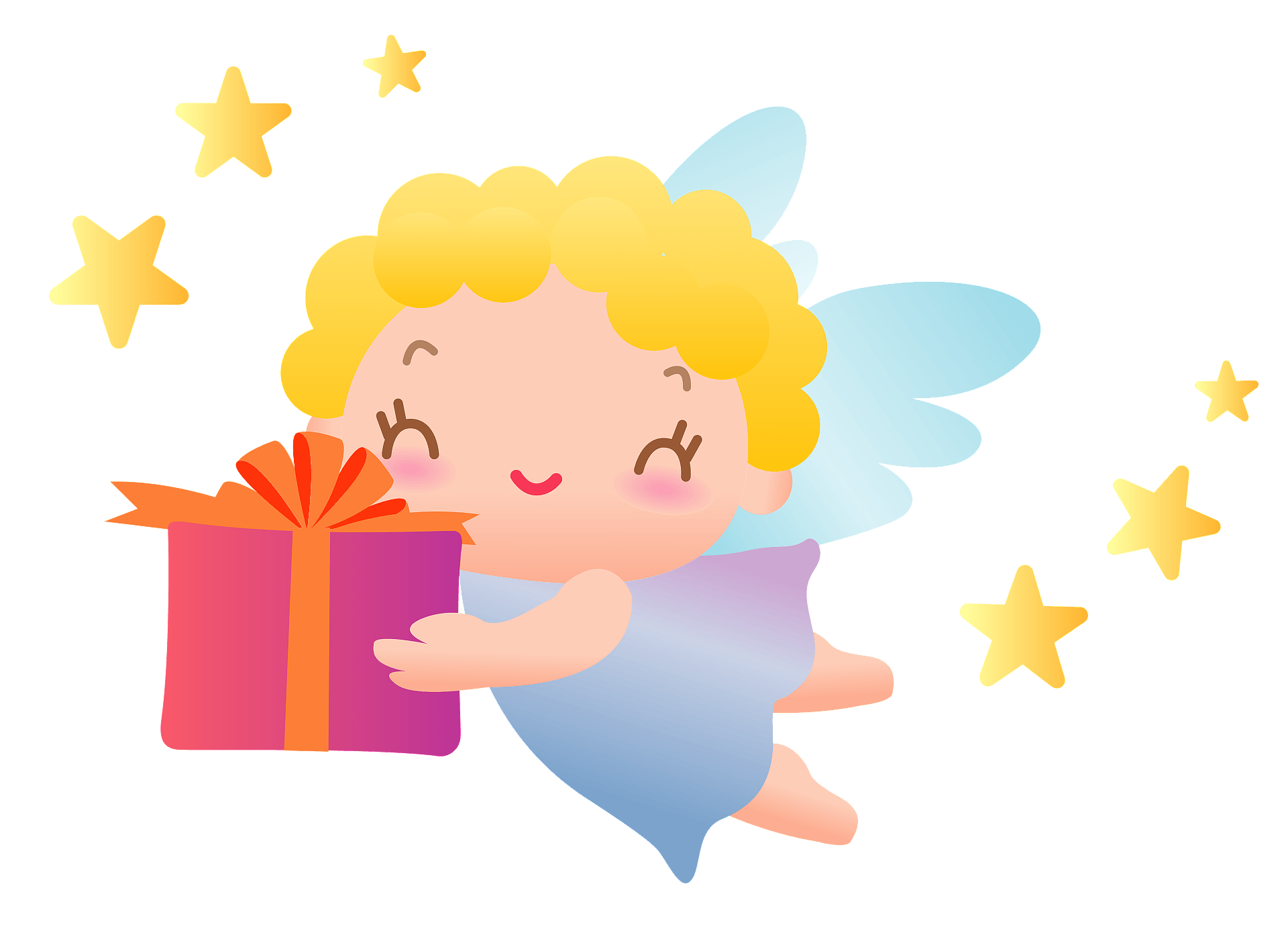 Angel gift clipart. Free download transparent .PNG | Creazilla