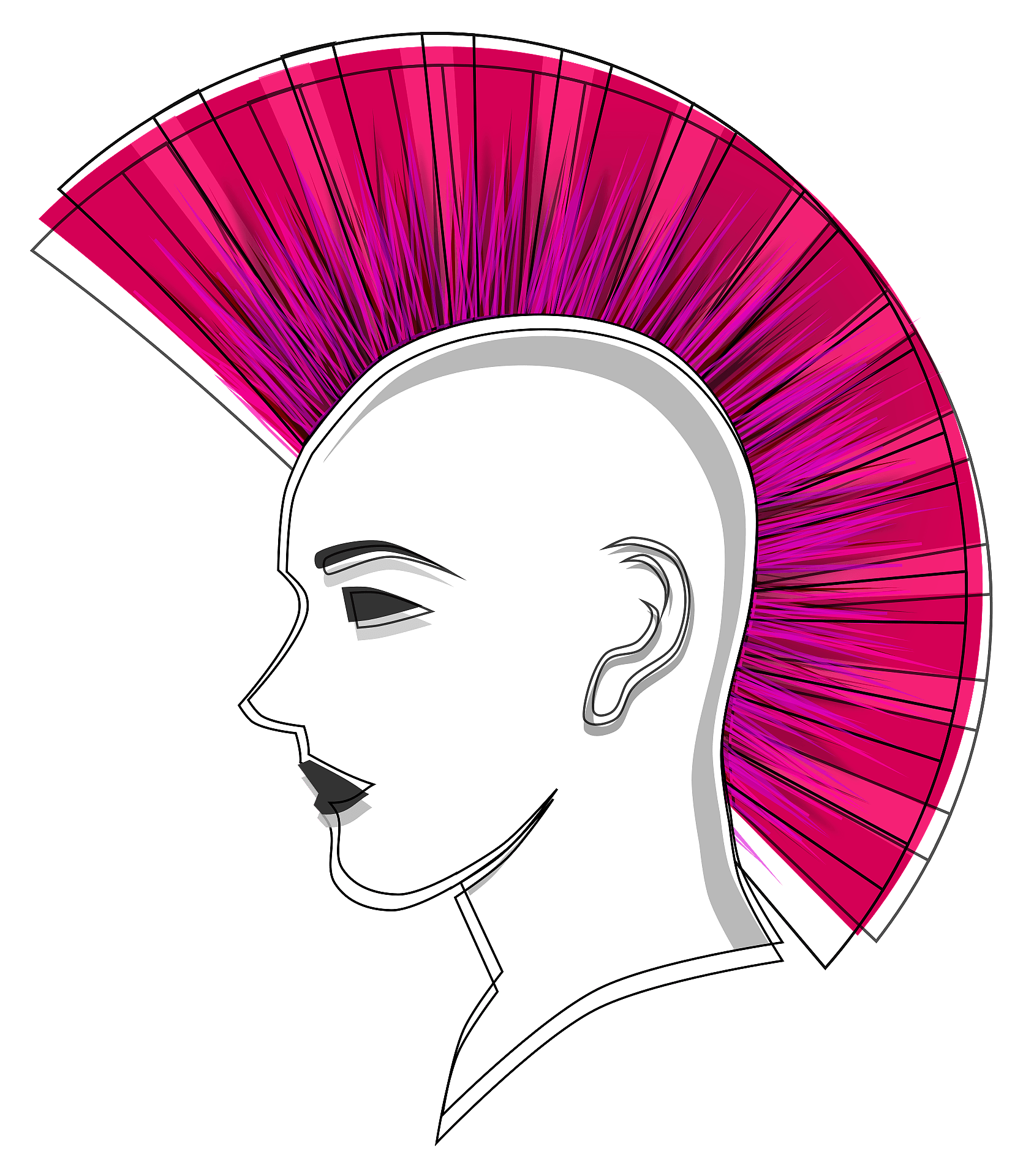 Punk Mohawk Drawing