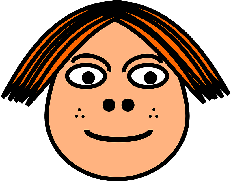 Egg head girl - Free vector clipart images on creazilla.com