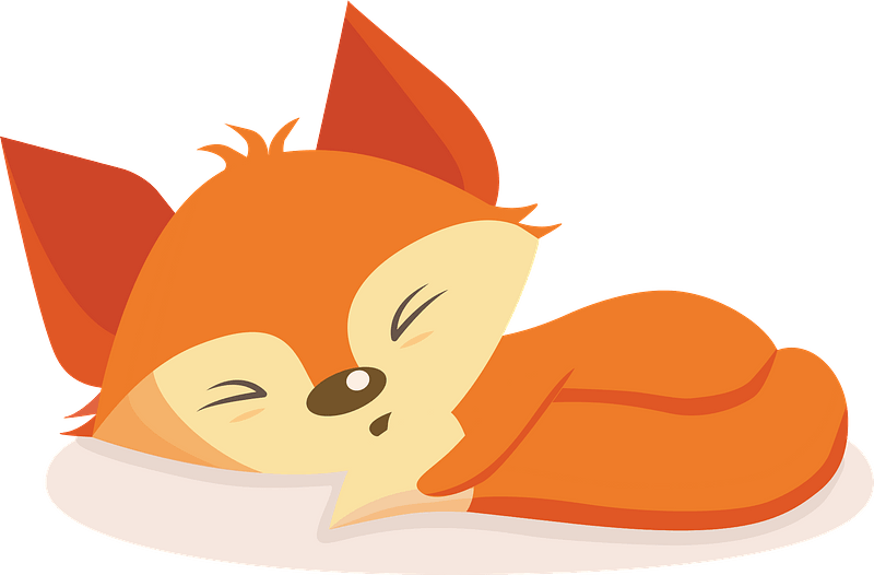 Sleeping fox - Free vector clipart images on creazilla.com