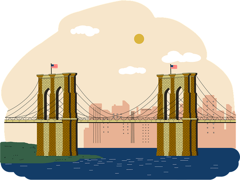 Brooklyn Bridge clipart. Free download transparent .PNG | Creazilla