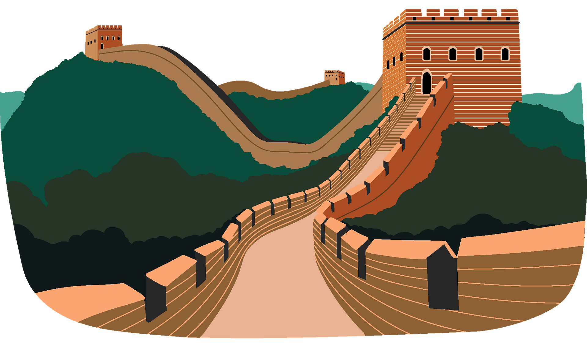 Cartoon Great Wall Of China at Deon Roden blog