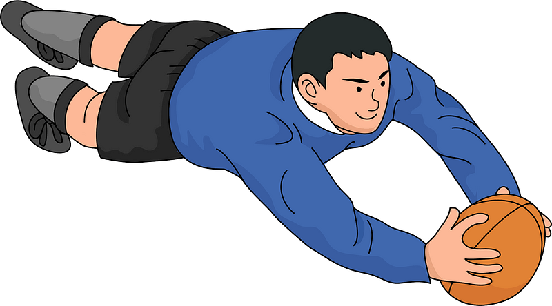 Rugby Player is Diving for the Ball - Free vector clipart images on ...