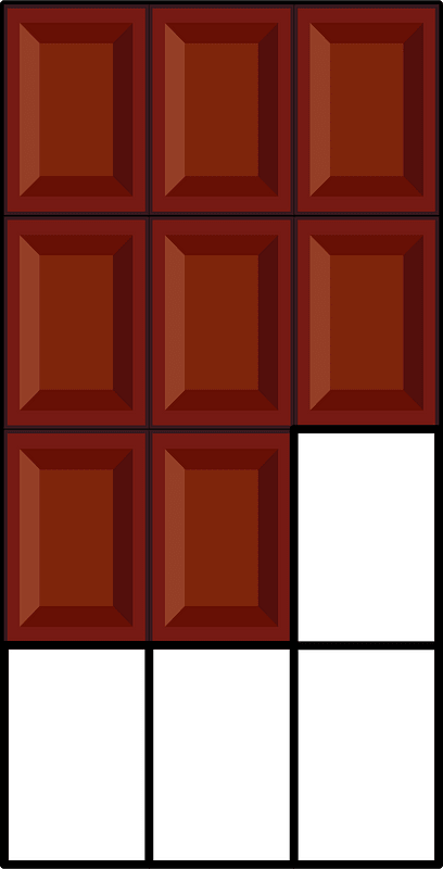 Dark Brown Chocolate Bar Fraction 8/12 - Free vector clipart images on ...