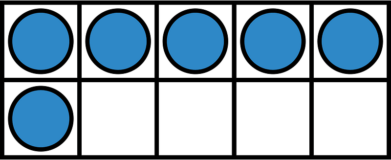 Blue Ten Frames 6|10 clipart. Free download transparent .PNG | Creazilla