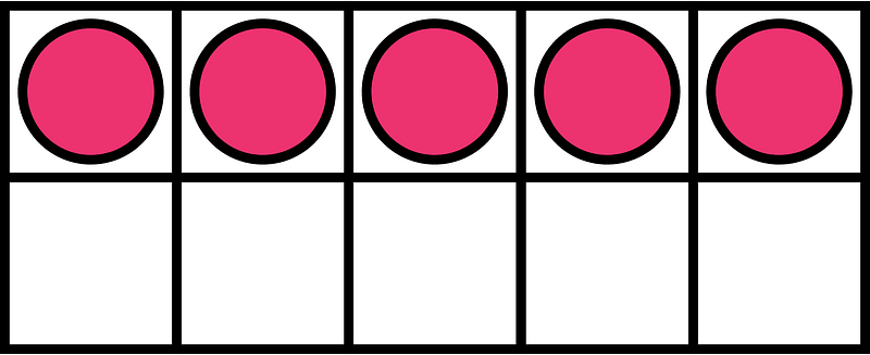 Pink Ten Frames 5|10 clipart. Free download transparent .PNG | Creazilla