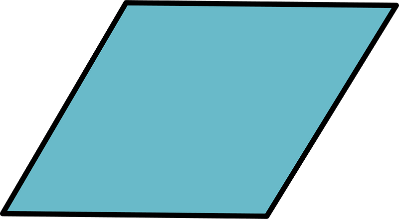 Blue Parallelogram clipart. Free download transparent .PNG | Creazilla