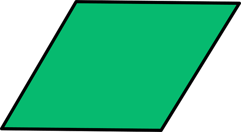 Green Parallelogram clipart. Free download transparent .PNG | Creazilla