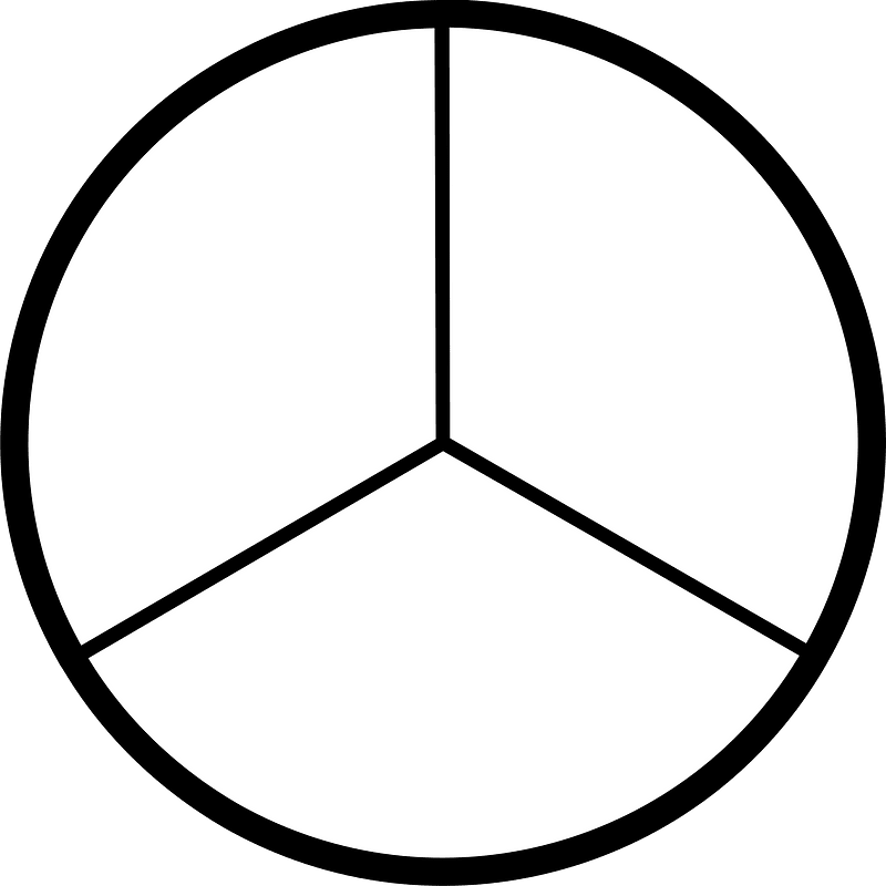 3-Section Spinner Wheel clipart. Free download transparent .PNG | Creazilla