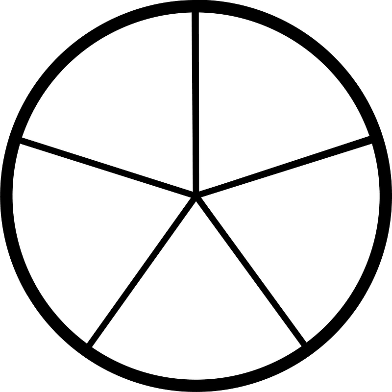 5-Section Spinner Wheel clipart. Free download transparent .PNG | Creazilla