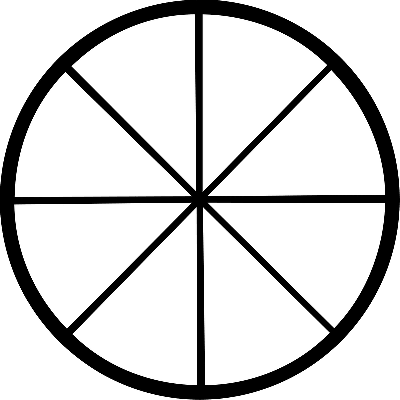 8-Section Spinner Wheel clipart. Free download transparent .PNG | Creazilla