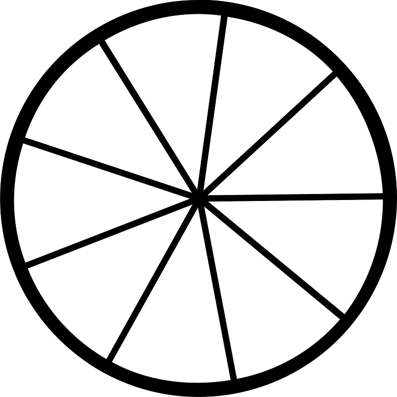 9-Section Spinner Wheel clipart. Free download transparent .PNG | Creazilla