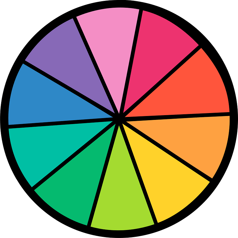 10-Color Spinner Wheel clipart. Free download transparent .PNG | Creazilla