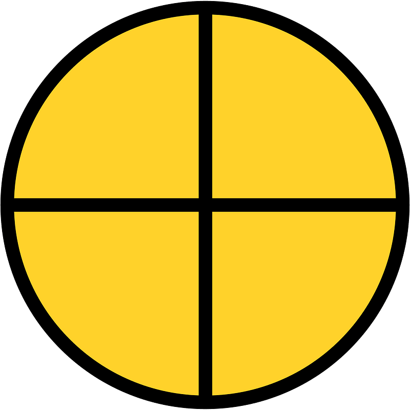 Yellow-Amber Circles Fractions 4:4 - Free vector clipart images on ...