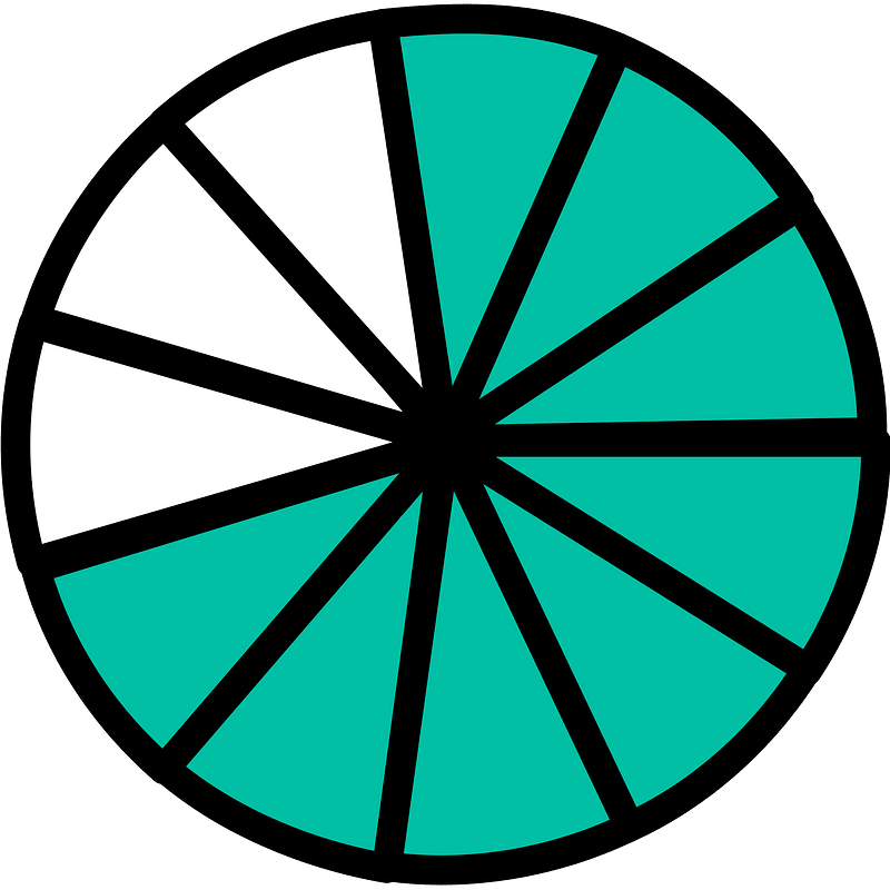 Teal-Green Circles Fractions 8:11:1 - Free vector clipart images on ...