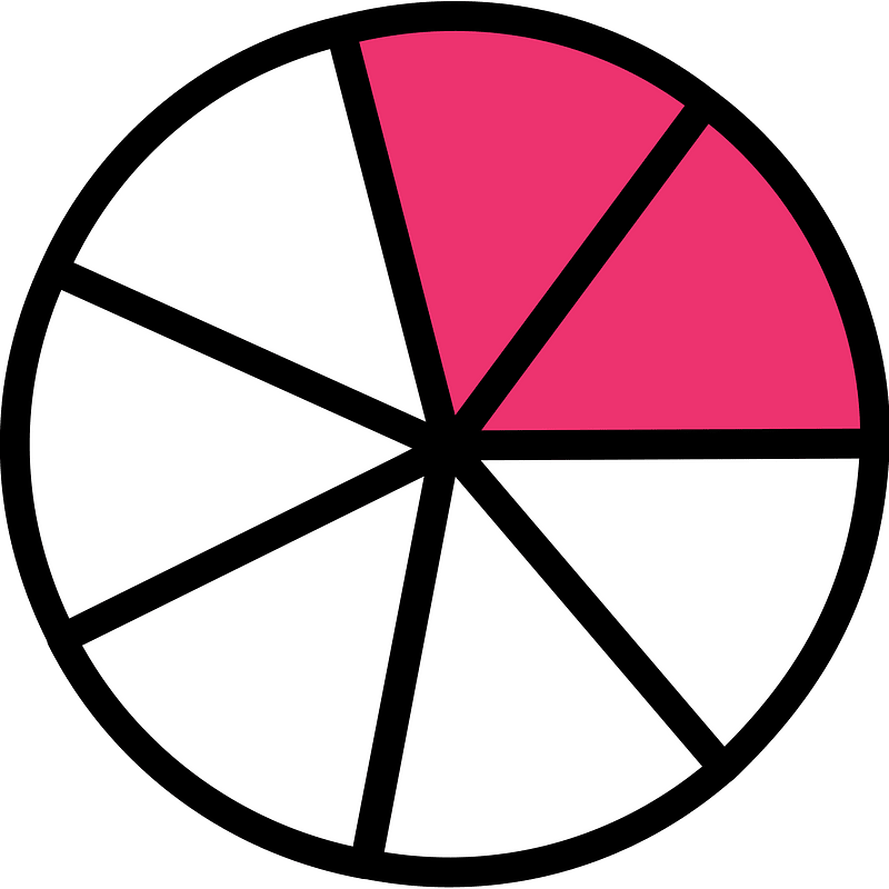 Pink Circles Fractions 2:7 - Free vector clipart images on creazilla.com