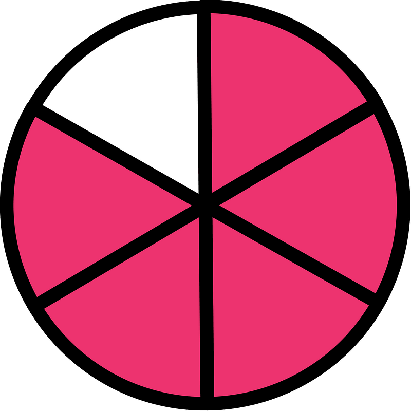 Pink Circles Fractions 5:6 clipart. Free download transparent .PNG ...