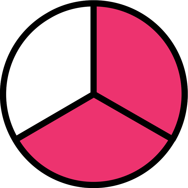 Pink Circles Fractions 1:3 clipart. Free download transparent .PNG ...