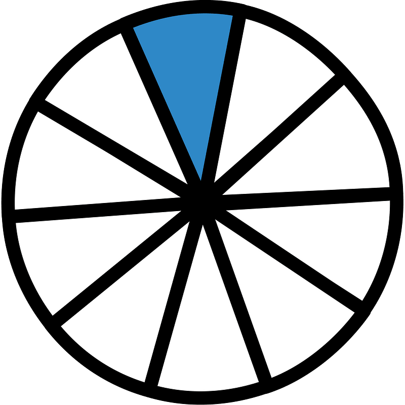 Blue Circles Fractions 1:10 clipart. Free download transparent .PNG ...