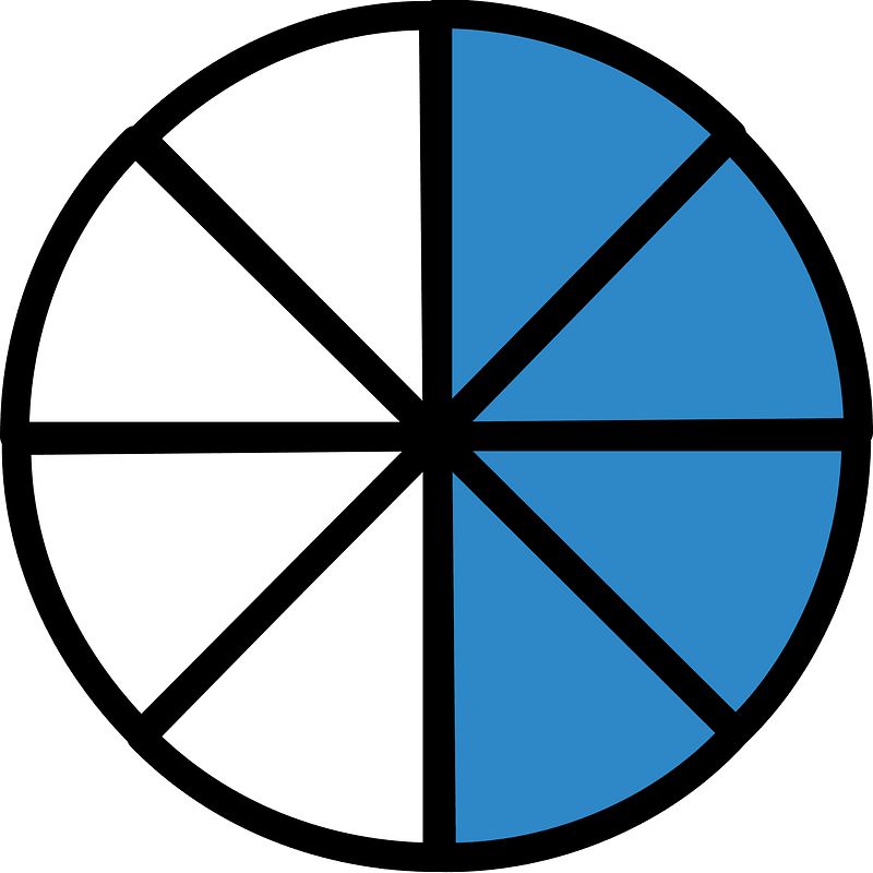 Blue Circles Fractions 4:8 clipart. Free download transparent .PNG ...