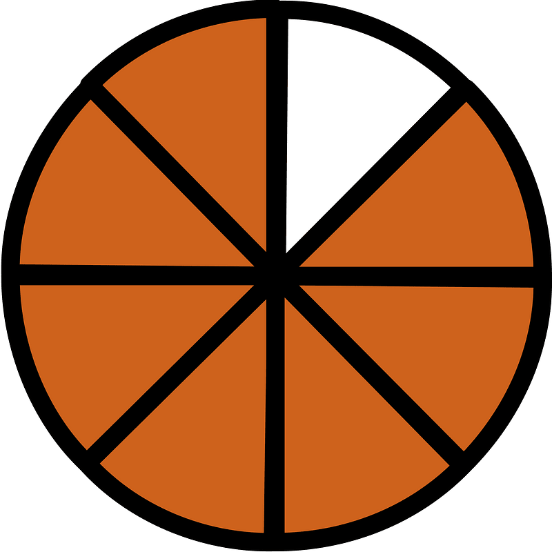 Orange-Brown Circles Fractions 7:8 clipart. Free download transparent ...