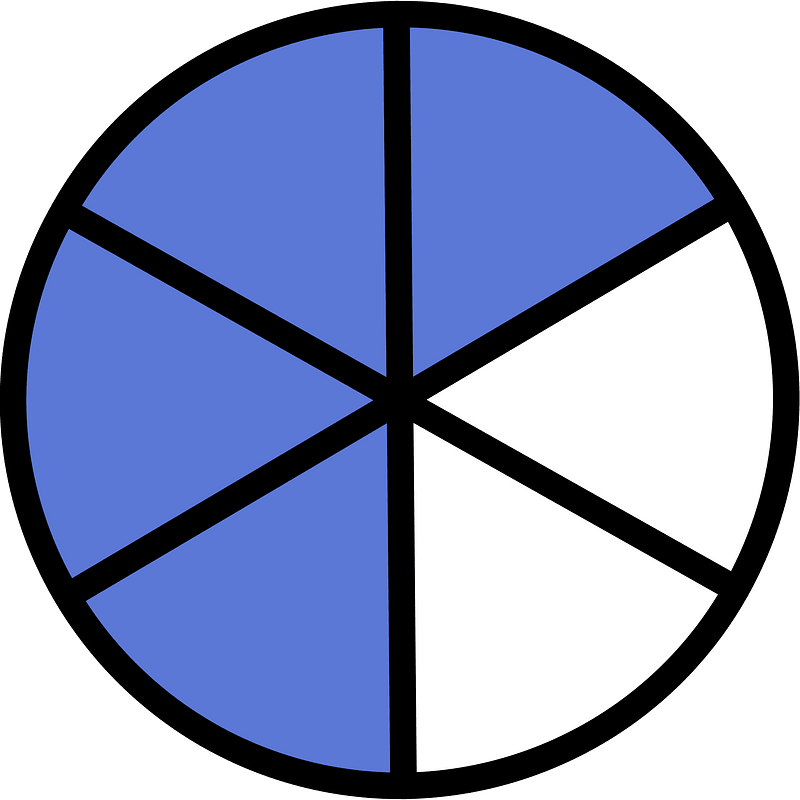 Ultramarine Circles Fractions 4:6 clipart. Free download transparent ...