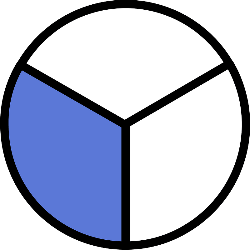 Ultramarine Circles Fractions 1:3 clipart. Free download transparent ...