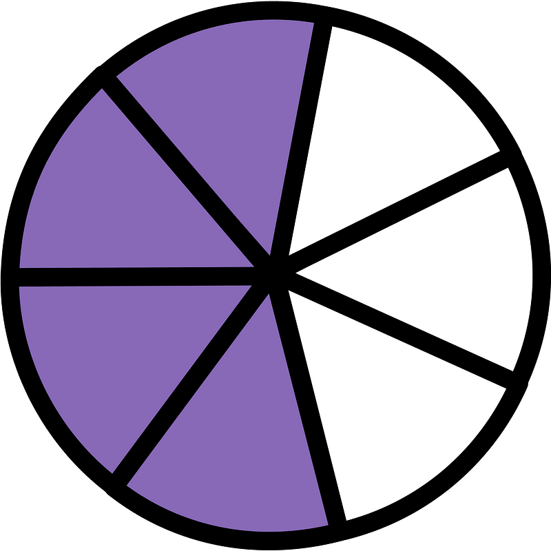 Violet Circles Fractions 4:7 - Free vector clipart images on creazilla.com