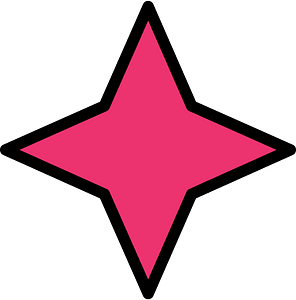 Pink Four-pointed star fractions 1:2 clipart. Free download transparent ...
