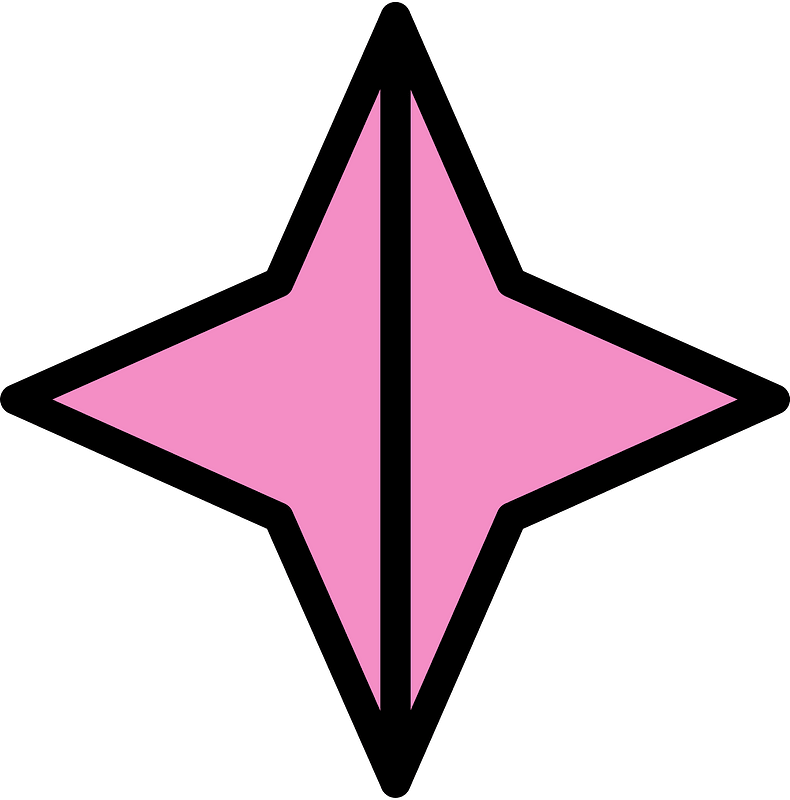 Purple Four-pointed star fractions 2:2 clipart. Free download ...