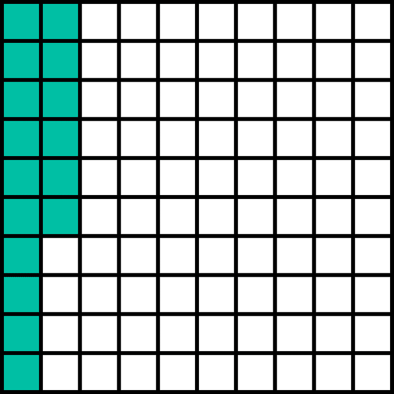 Teal-Green Base Ten Squares 16:100 - Free vector clipart images on ...