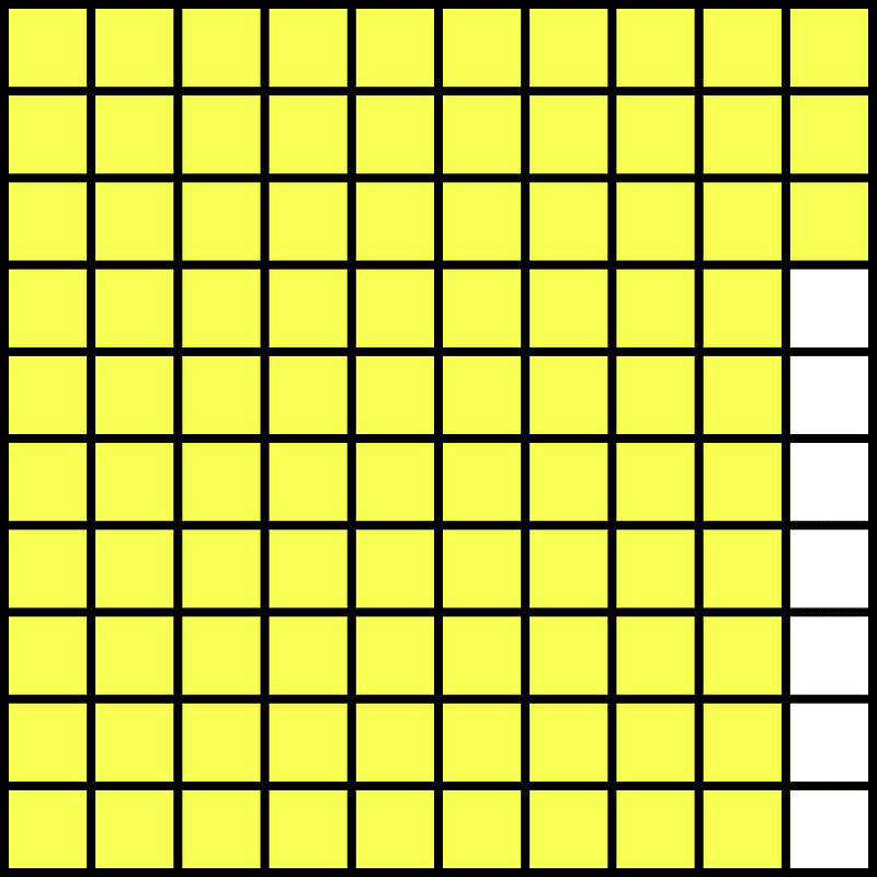Yellow Base Ten Squares 93:100 - Free vector clipart images on ...