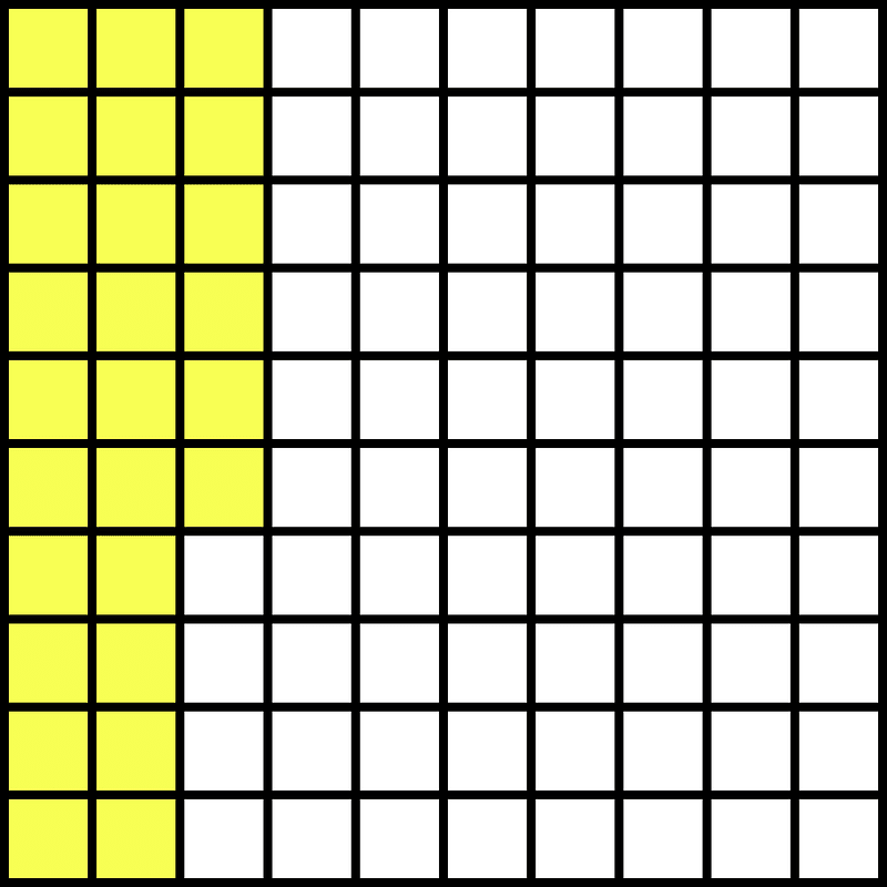 Yellow Base Ten Squares 26:100 - Free vector clipart images on ...