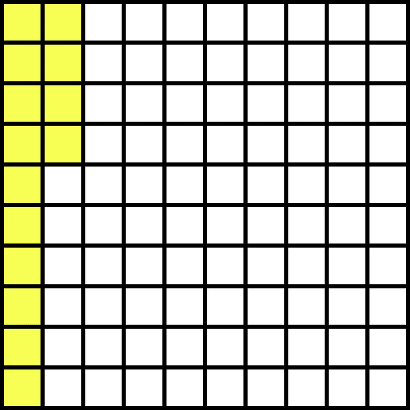 Yellow Base Ten Squares 14:100 - Free vector clipart images on ...