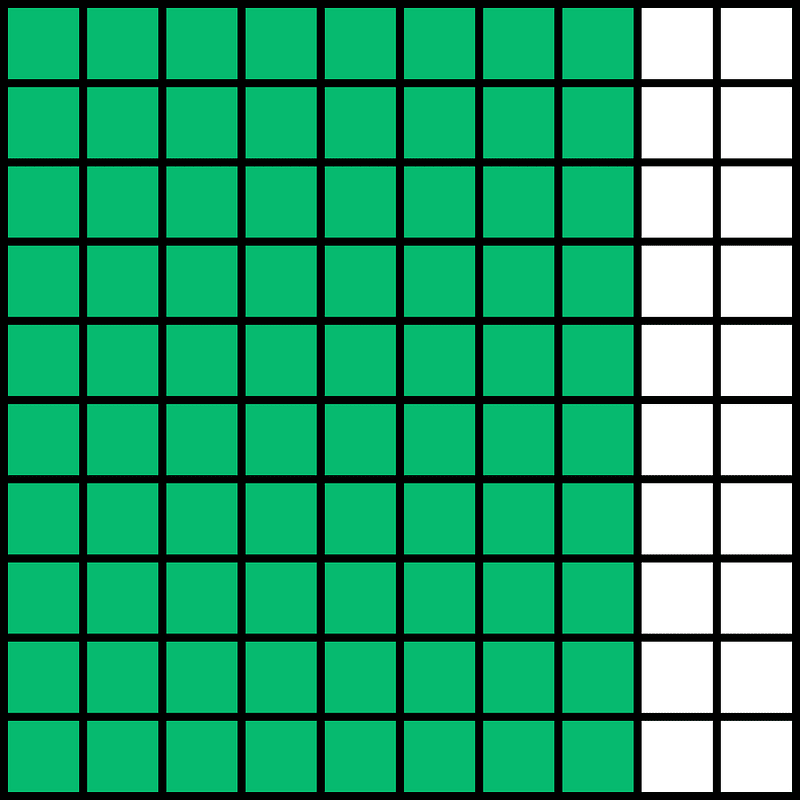 Green Base Ten Squares 80:100 - Free vector clipart images on creazilla.com