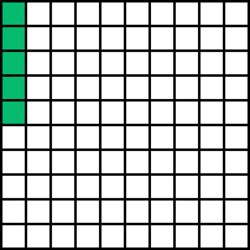 Green Base Ten Squares 5:100 - Free vector clipart images on creazilla.com