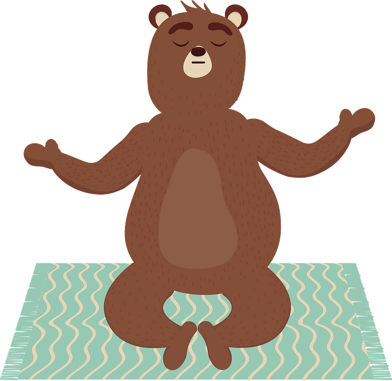 Bear doing yoga - Free vector clipart images on creazilla.com