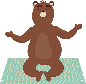 Bear doing yoga - Free vector clipart images on creazilla.com
