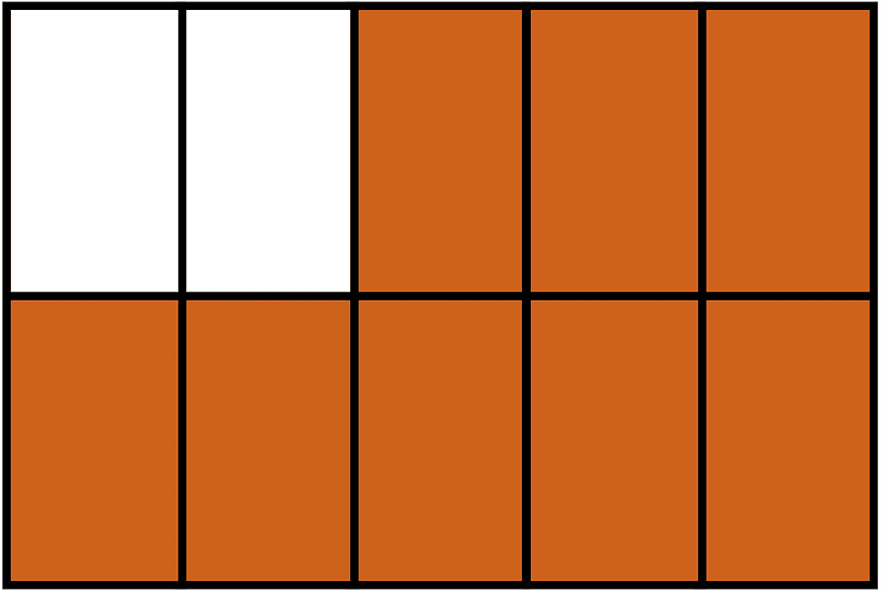 Orange-Brown Rectangle Fraction 8:10 - Free vector clipart images on ...
