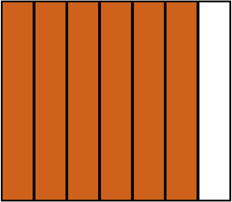 Orange-Brown Rectangle Fraction 6:7 - Free vector clipart images on ...