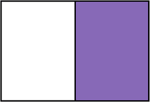 Violet Rectangle Fraction 1:2 - Free vector clipart images on creazilla.com