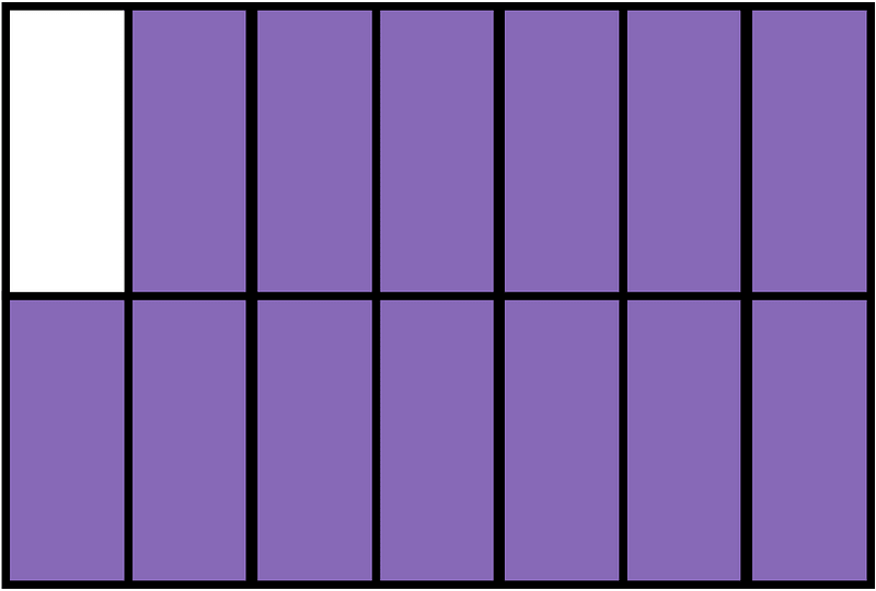 Violet Rectangle Fraction 13:14 - Free vector clipart images on ...