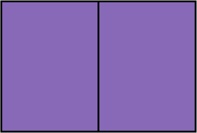 Violet Rectangle Fraction 2:2 - Free vector clipart images on creazilla.com