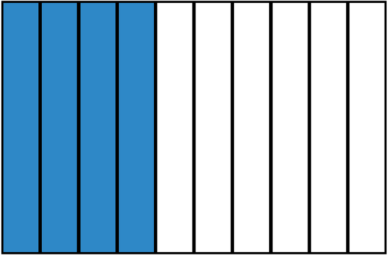 Blue Rectangle Fraction 4:10 - Free vector clipart images on creazilla.com