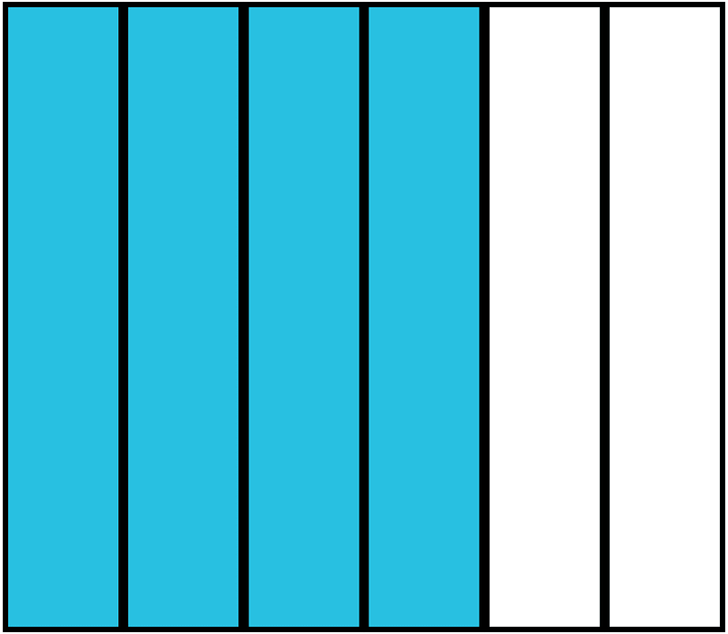 Cerulean-Blue Rectangle Fraction 4:6 clipart. Free download transparent ...