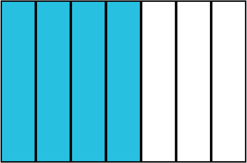 Cerulean-Blue Rectangle Fraction 4:7 - Free vector clipart images on ...