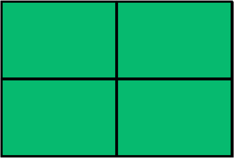 Green Rectangle Fraction 4:4 - Free vector clipart images on creazilla.com
